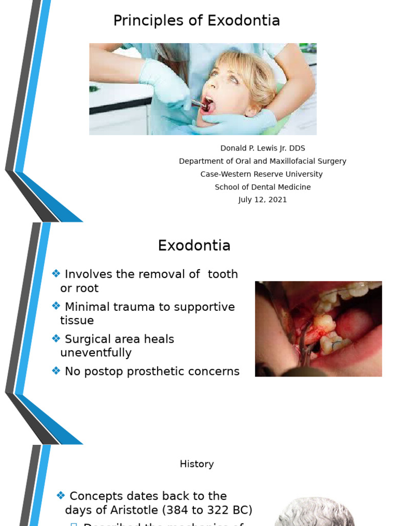 Exodontia Principles and Techniques | PDF | Dentistry | Mouth