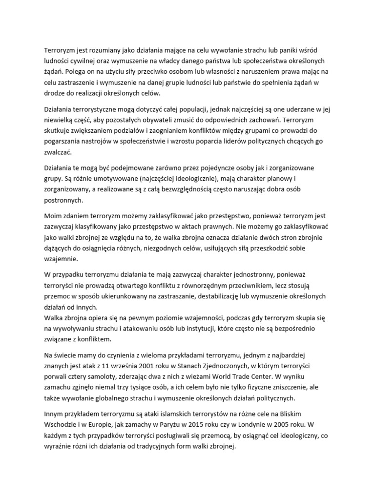 Czym Jest Terroryzm_WG2A | PDF