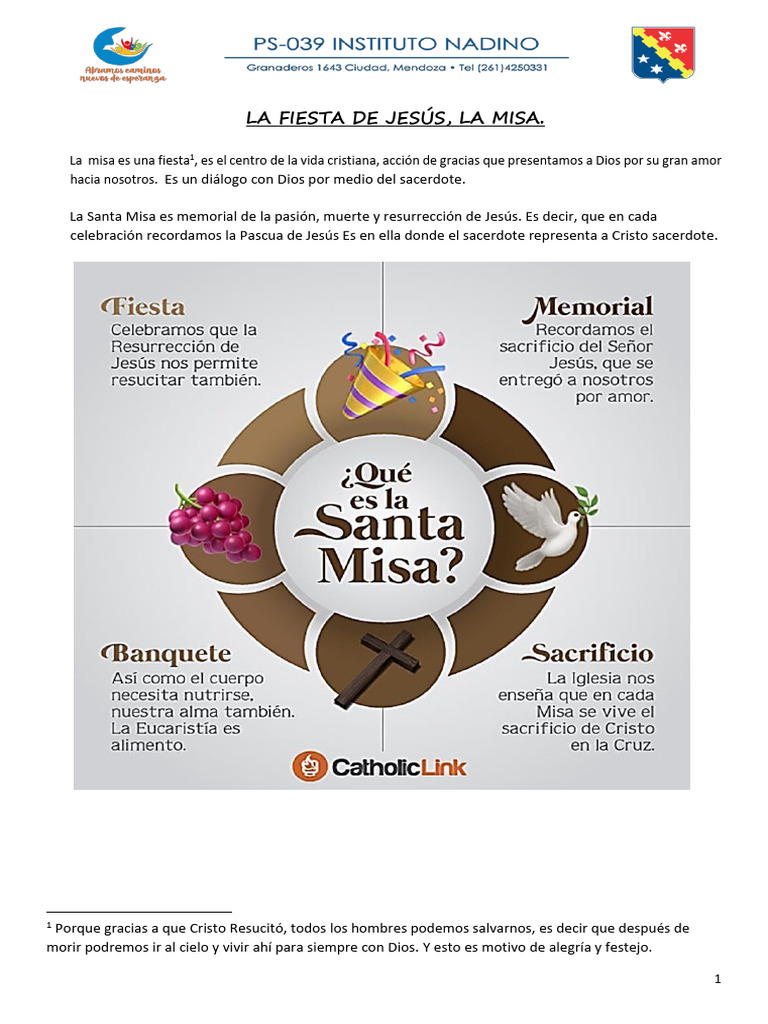 La Misa, La Fiesta de Jess | PDF | eucaristía