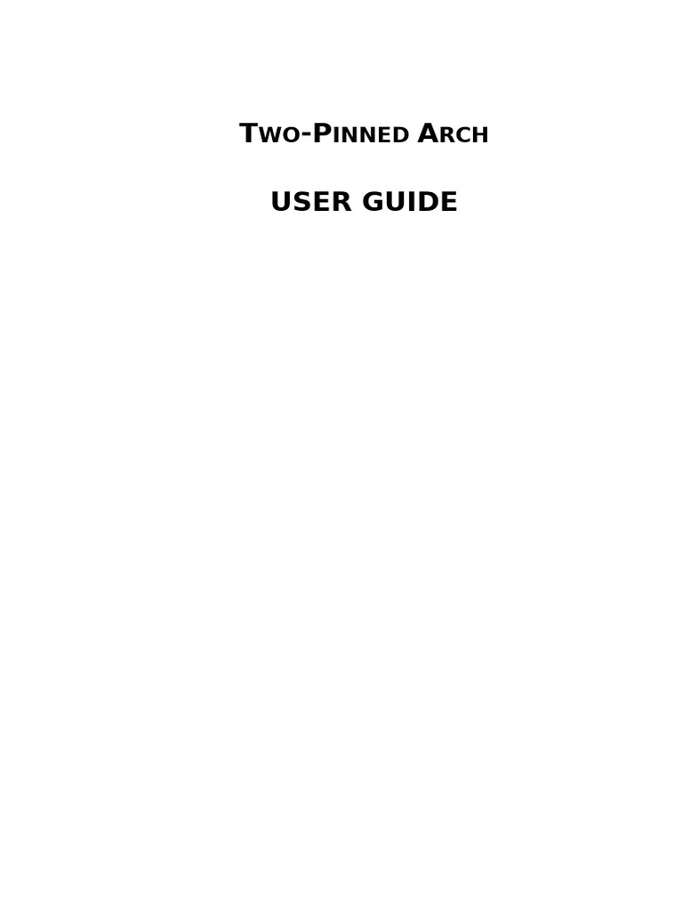 TWO PINNED ARCH | PDF | Bending | Beam (Structure)