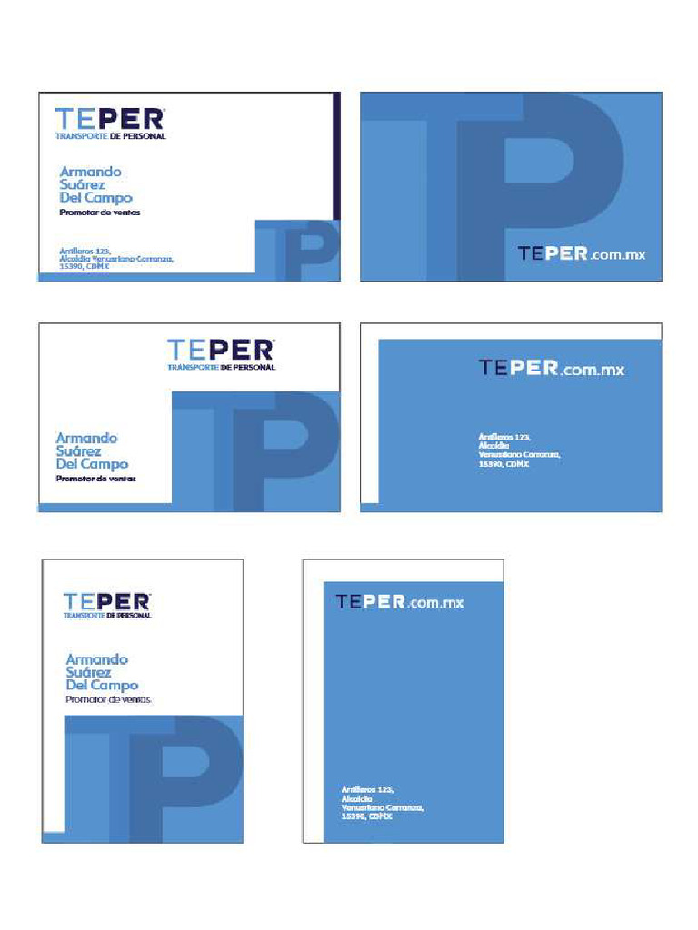 Ejemplo Tarjeta Presentación | PDF