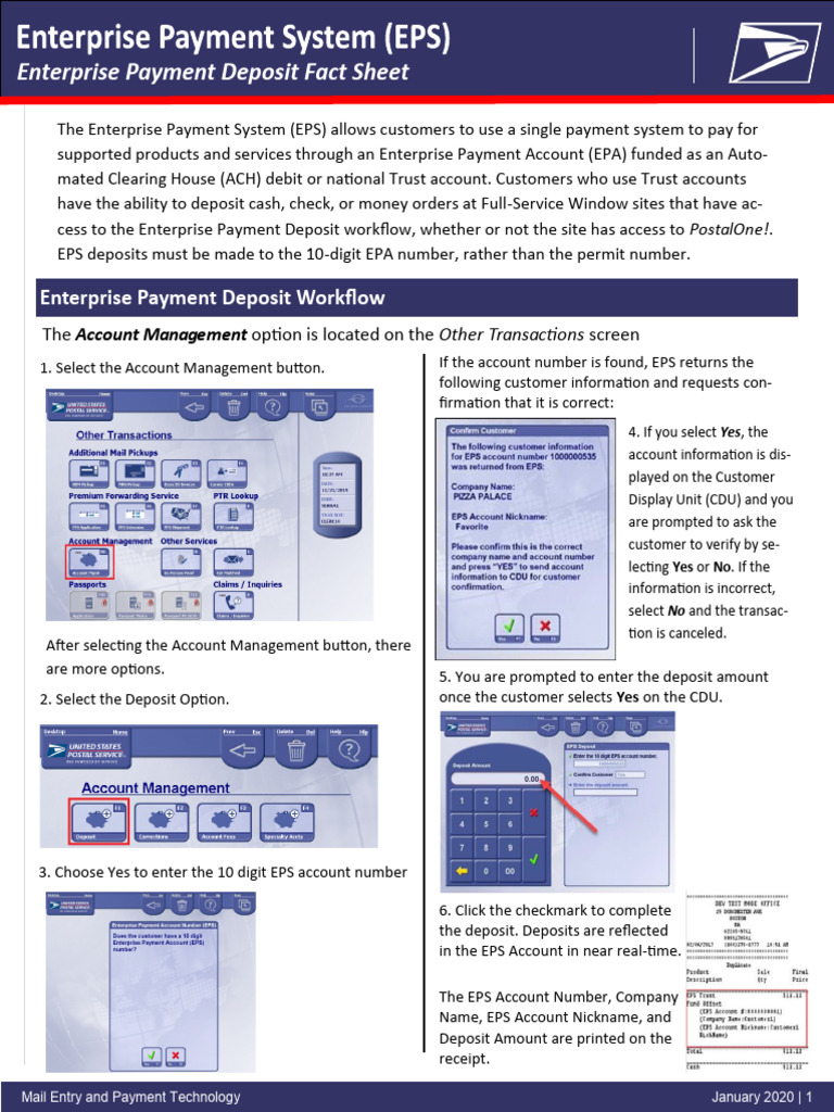 Accepting Deposits EPS Fact Sheet | PDF | Payments | Cheque