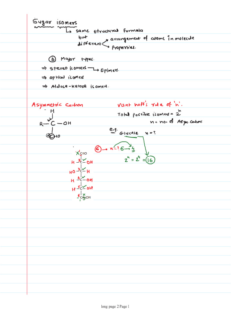 Sugar Isomers-1 | PDF