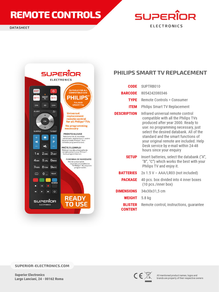 Philips-TV-datasheet-EN | PDF