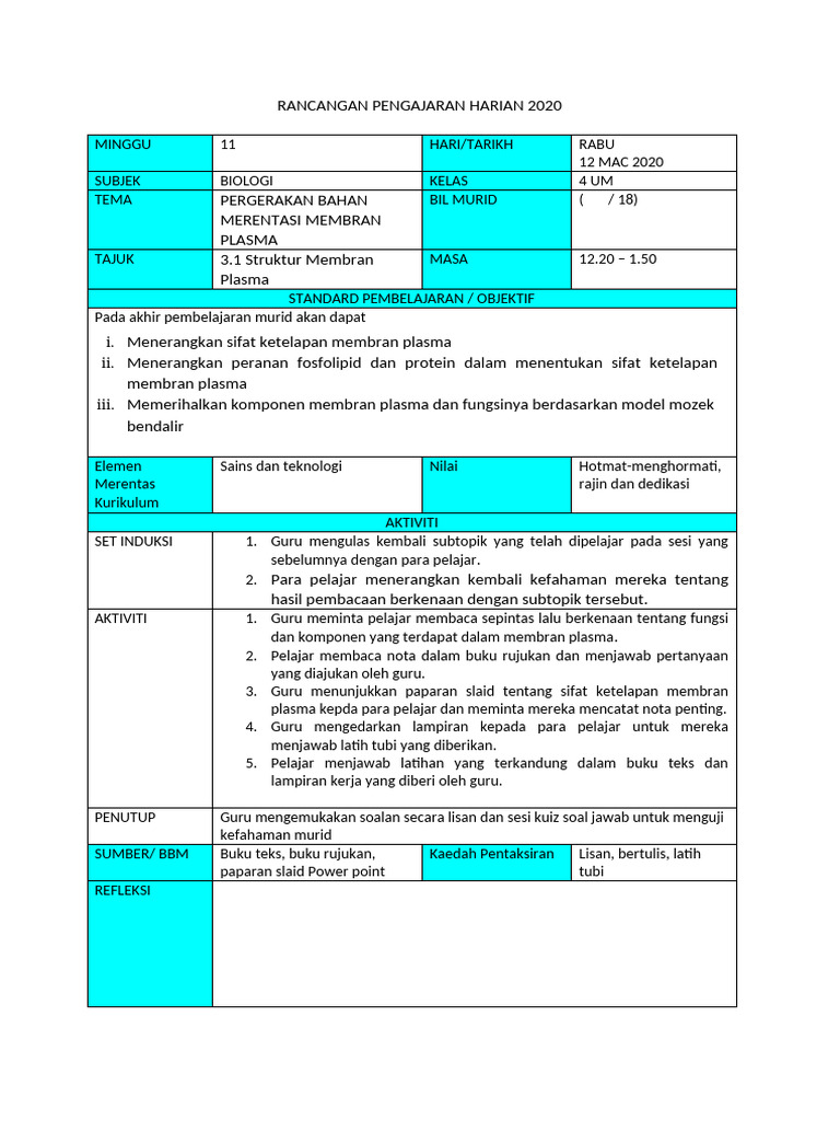 3.1 Structure of Plamsa Membrane | PDF