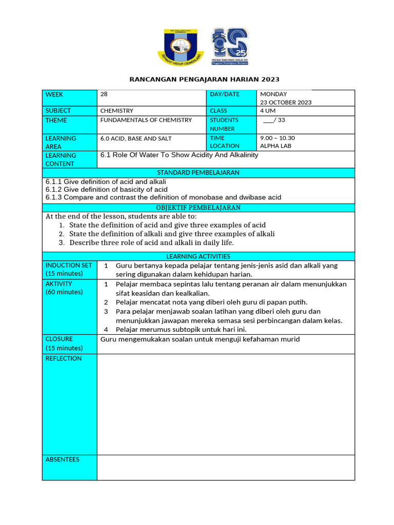 6.1 Peranan Air Dalam Menunjukkan Keasidan Dan Kealkalian | PDF
