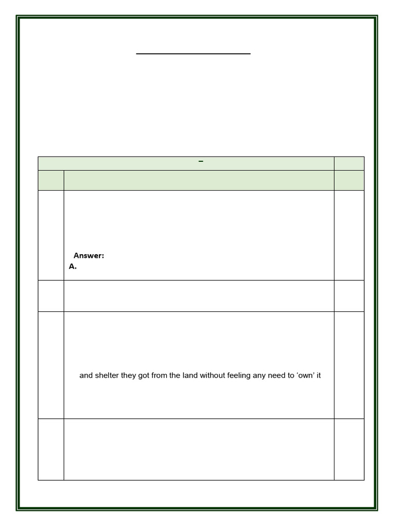 History Unit Test 3 Marking Scheme | PDF | Slavery