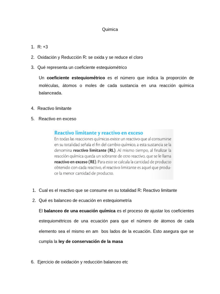 Quimica leccion | PDF