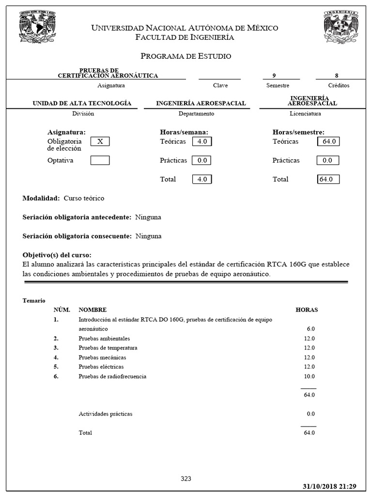 Pruebas de Certificación RTCA 160G | PDF