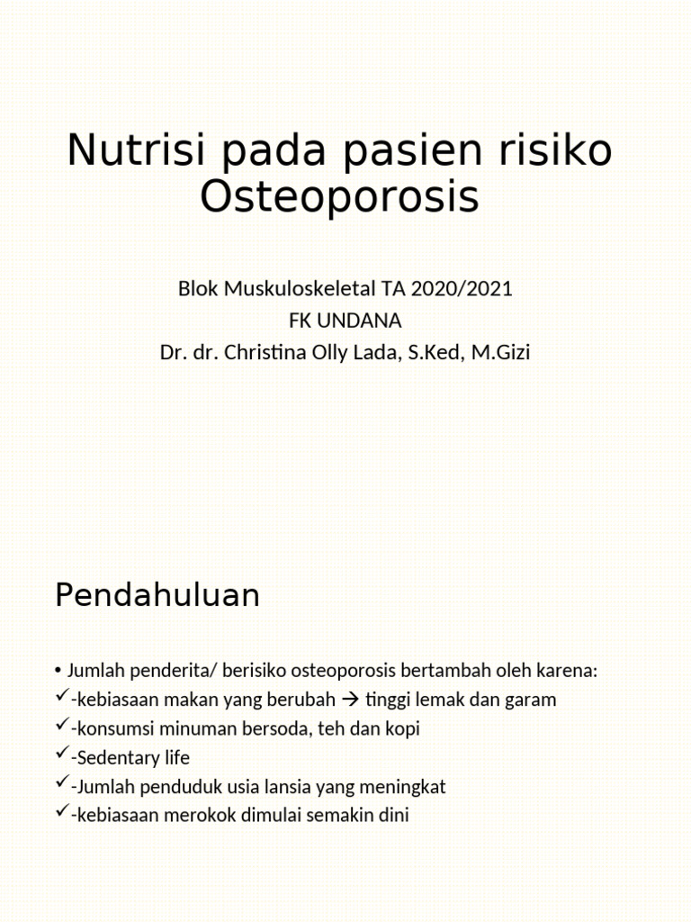 Osteoporosis Pdf Osteoporosis Bone