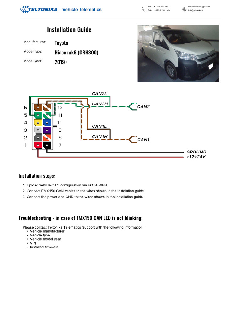 Toyota Hiace Mk6 (GRH300) 2019+ en | PDF