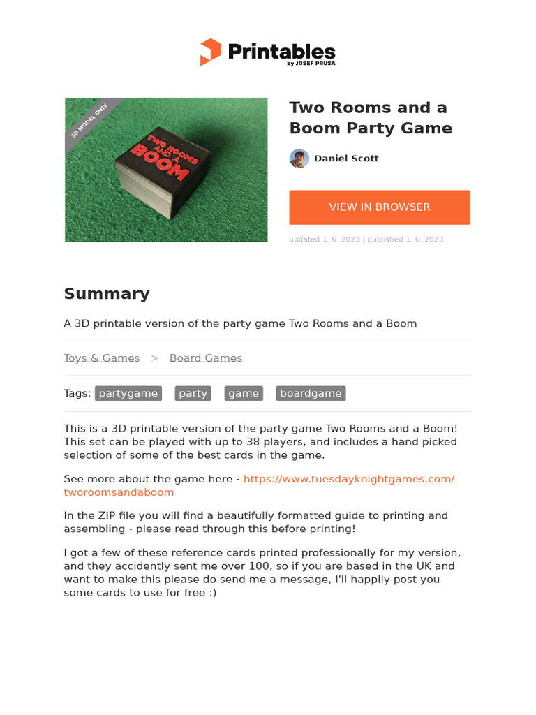 Two Rooms and A Boom Party Game 53ff0cab d148 4928 8bc2 Fab813d5acc4 | PDF
