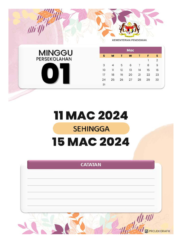 Pembahagi Minggu D1-B by PROJEKGRAFIK PDF | PDF