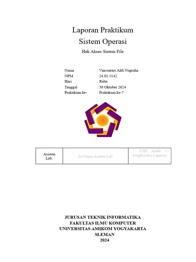 Laporan Praktikum 7 Sistem Operasi | PDF