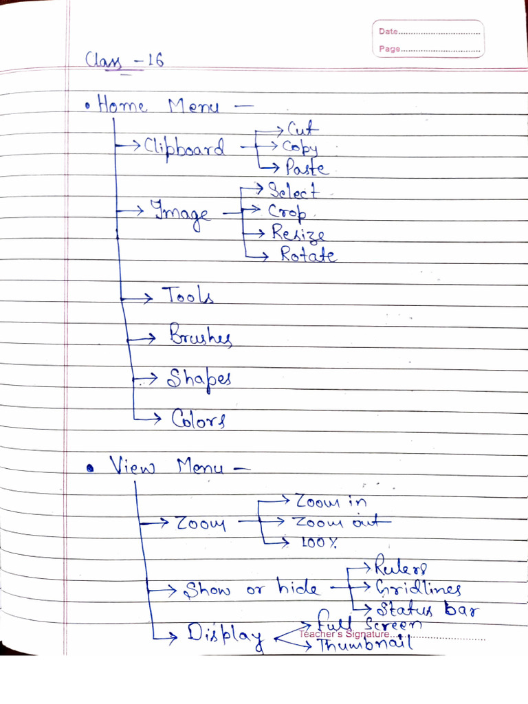Handwritten Notes Class 16 | PDF