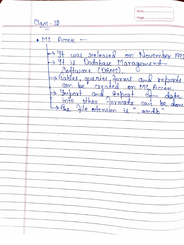 Handwritten Notes Class 18 | PDF