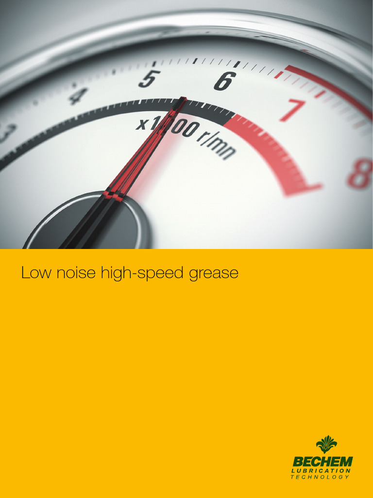 Low Noise High-Speed Grease Overview | PDF | Bearing (Mechanical) | Gear