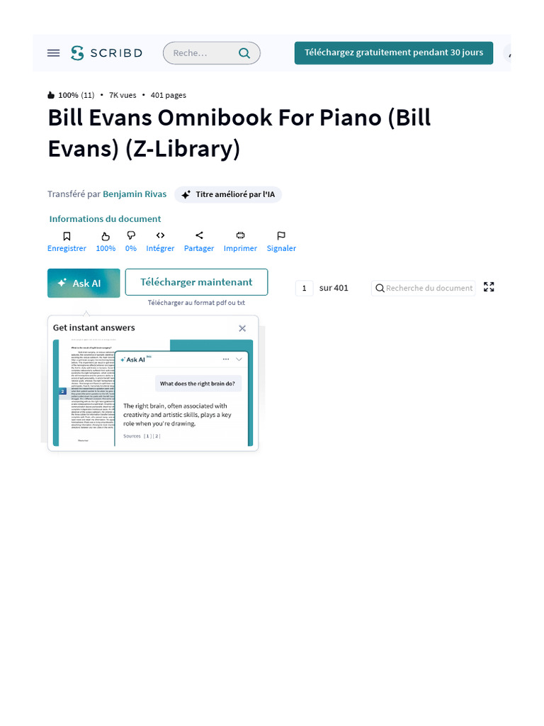 Bill Evans Omnibook for Piano (Bill Evans) (Z-Library) | PDF | PDF
