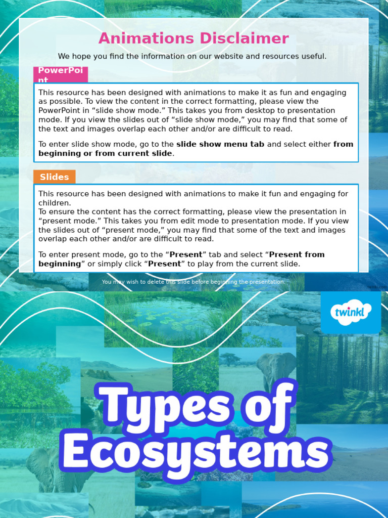 Copy of Types of Ecosystems Powerpoint Google Slides for 3rd 5th Grade ...
