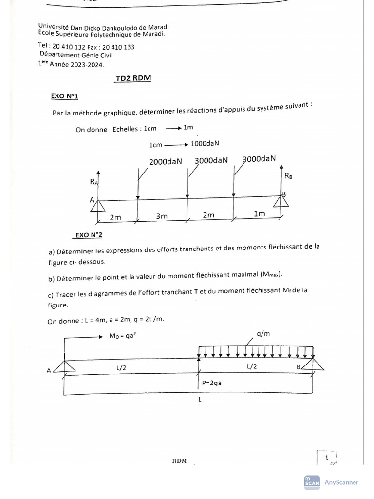 Deuxième TD RDM | PDF