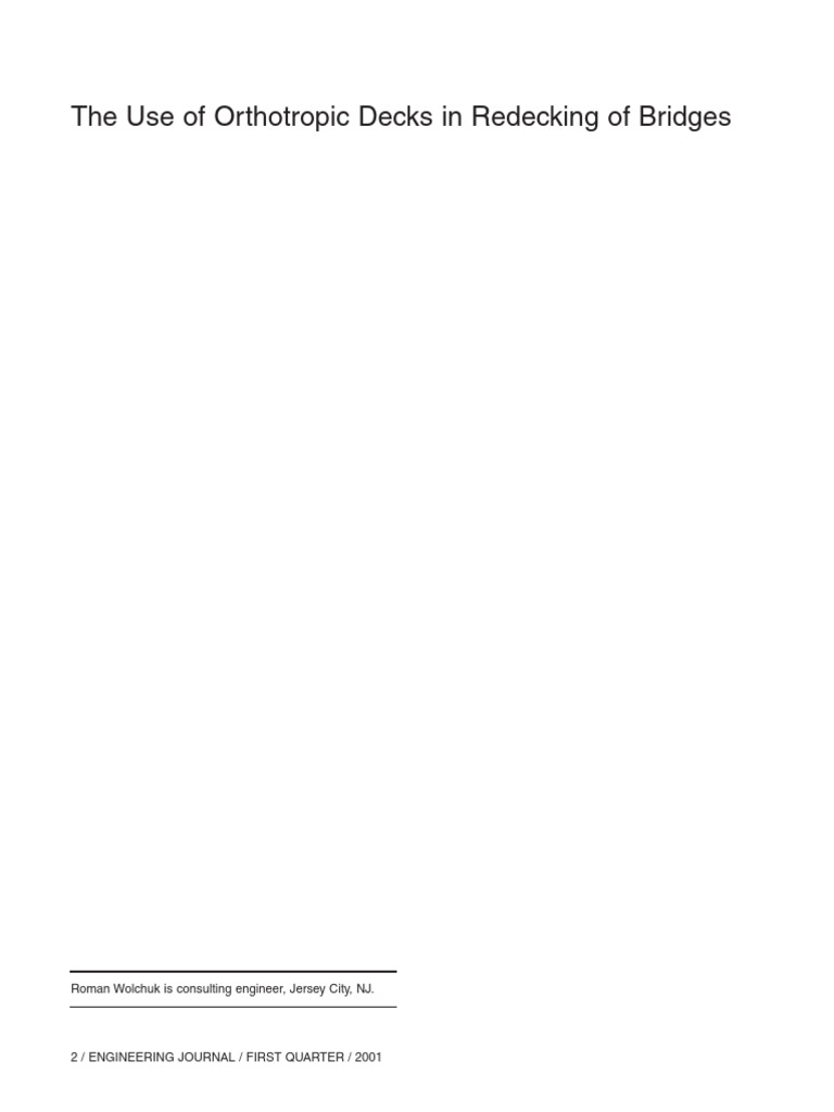 Aisc Journal 2001 - V38 01 01 | PDF | Truss | Bridge