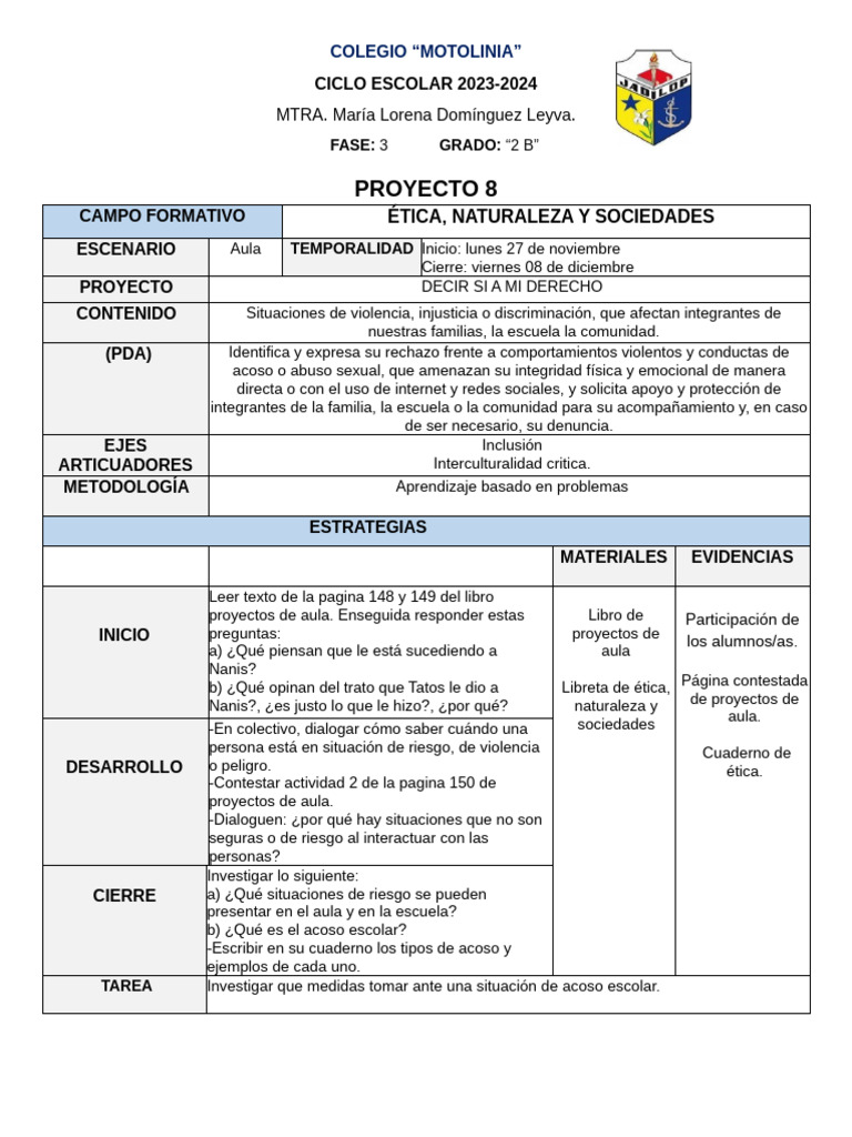 Proyecto 8 | PDF | Violencia | Abuso infantil