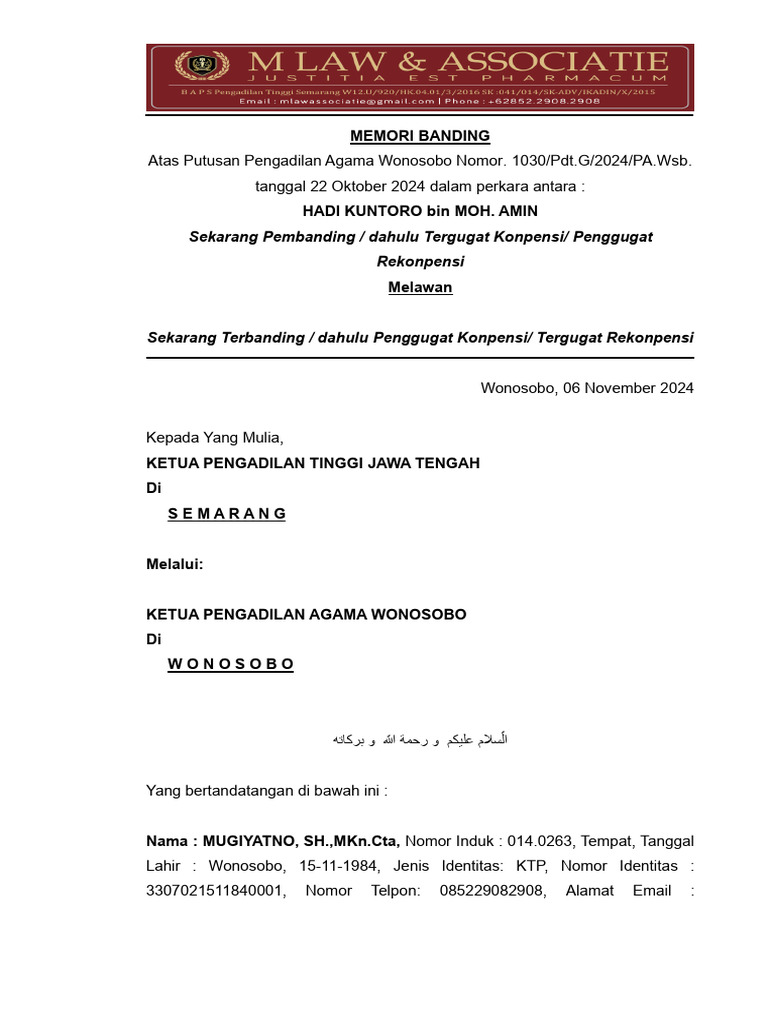 Banding Hadie 2024 | PDF