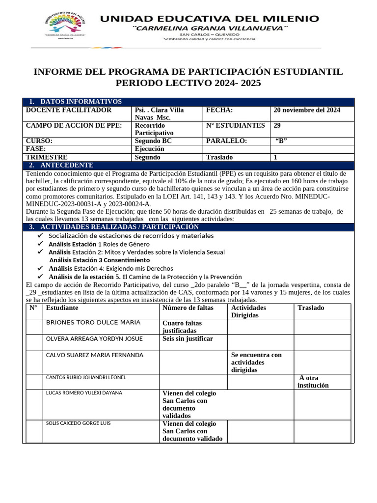 INFORME 2do TRIMESTRE | PDF