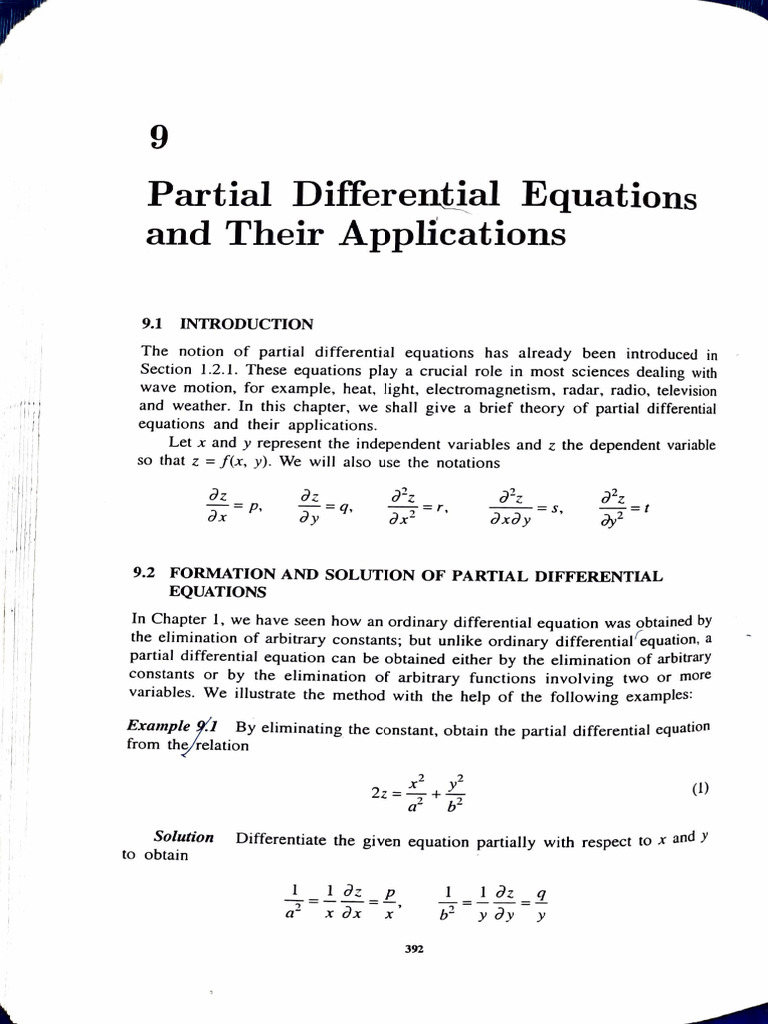 Partial Differential Equation | PDF | Equations | Differential Equations