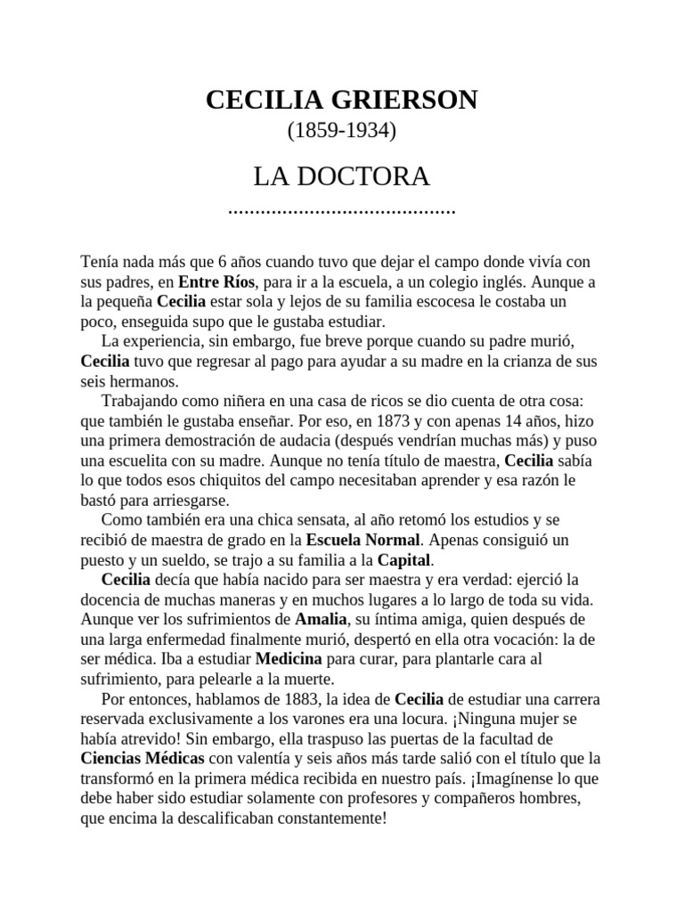 Cecilia Grierson | PDF