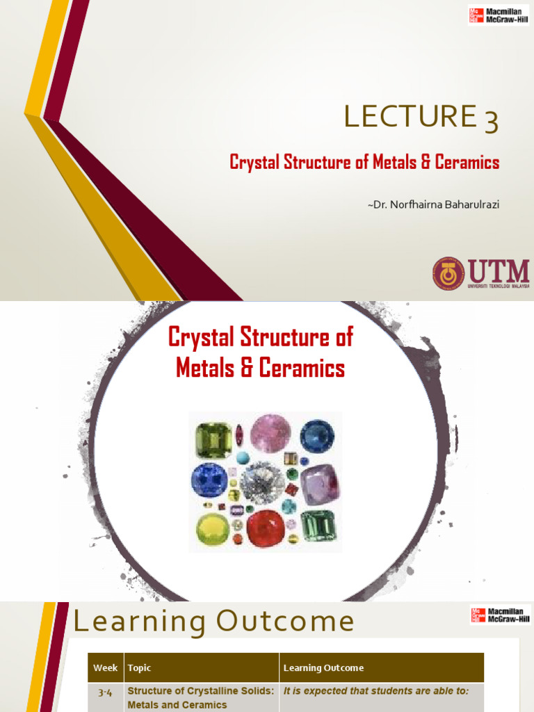 03 Lecture Note 3 - Part 1 | PDF | Crystal Structure | Crystal
