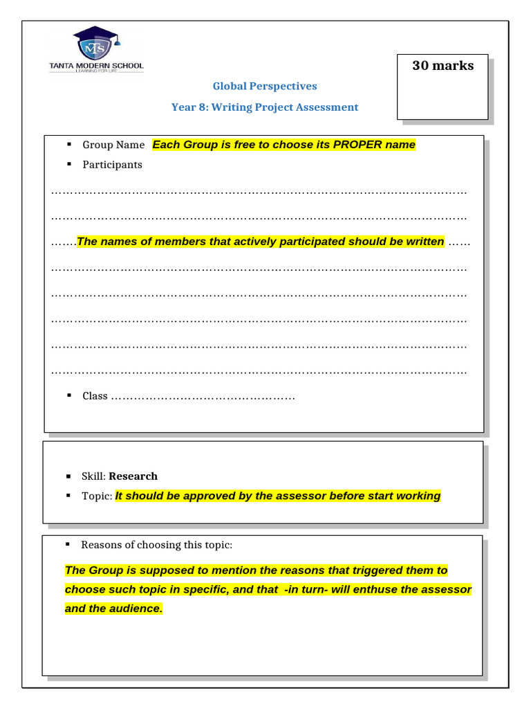 Guiding Project Booklet-Year8 | PDF | Cognition | Human Communication