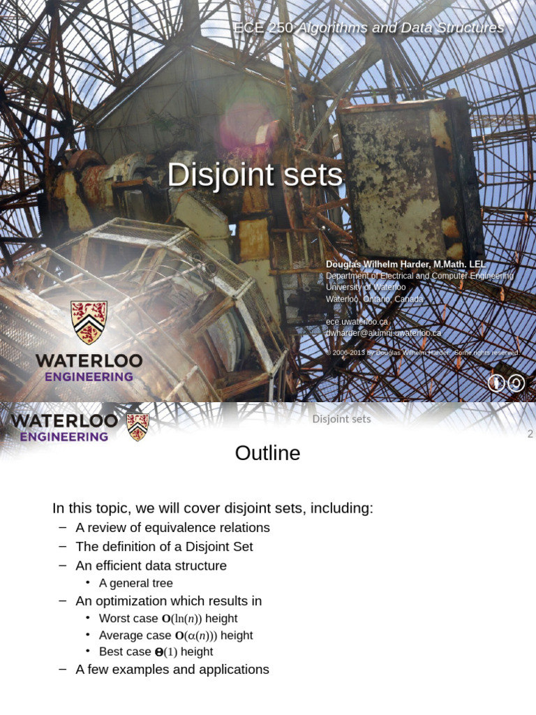 Disjoint - Sets Data Structure | PDF | Applied Mathematics | Algorithms And Data Structures