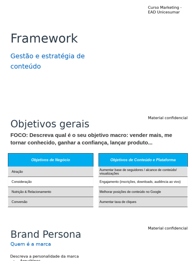 Framework Mkt - Estratégia de Conteúdo - SAC - Dados | PDF | Marketing