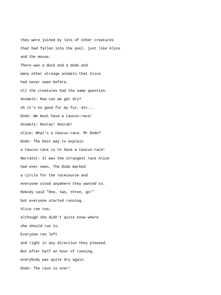 (English (United Kingdom) ) Alice in Wonderland Part 3 - The Caucus-Race (DownSub - Com) | PDF