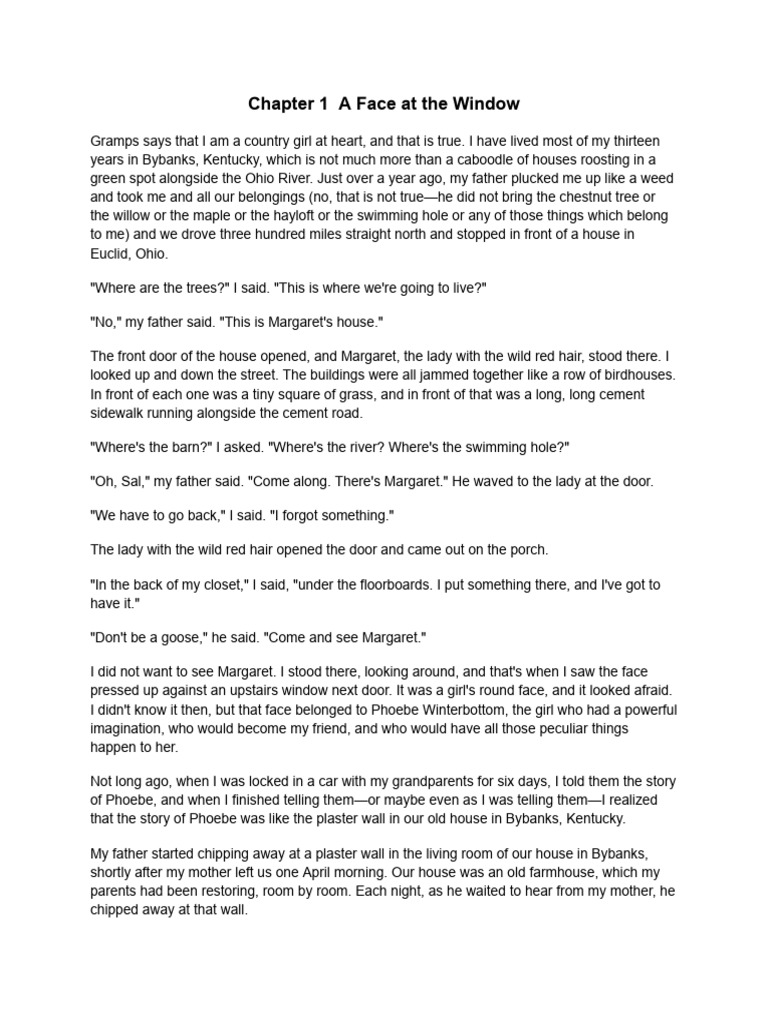 Kami Export - Sai Srikari Noone - Chapter 1 A Face at The Window and ...