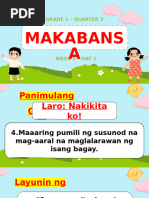 ESP 1 QUARTER 3 WEEK 4 Pagsunod Sa Utos NG Magulang at Nakakatanda | PDF