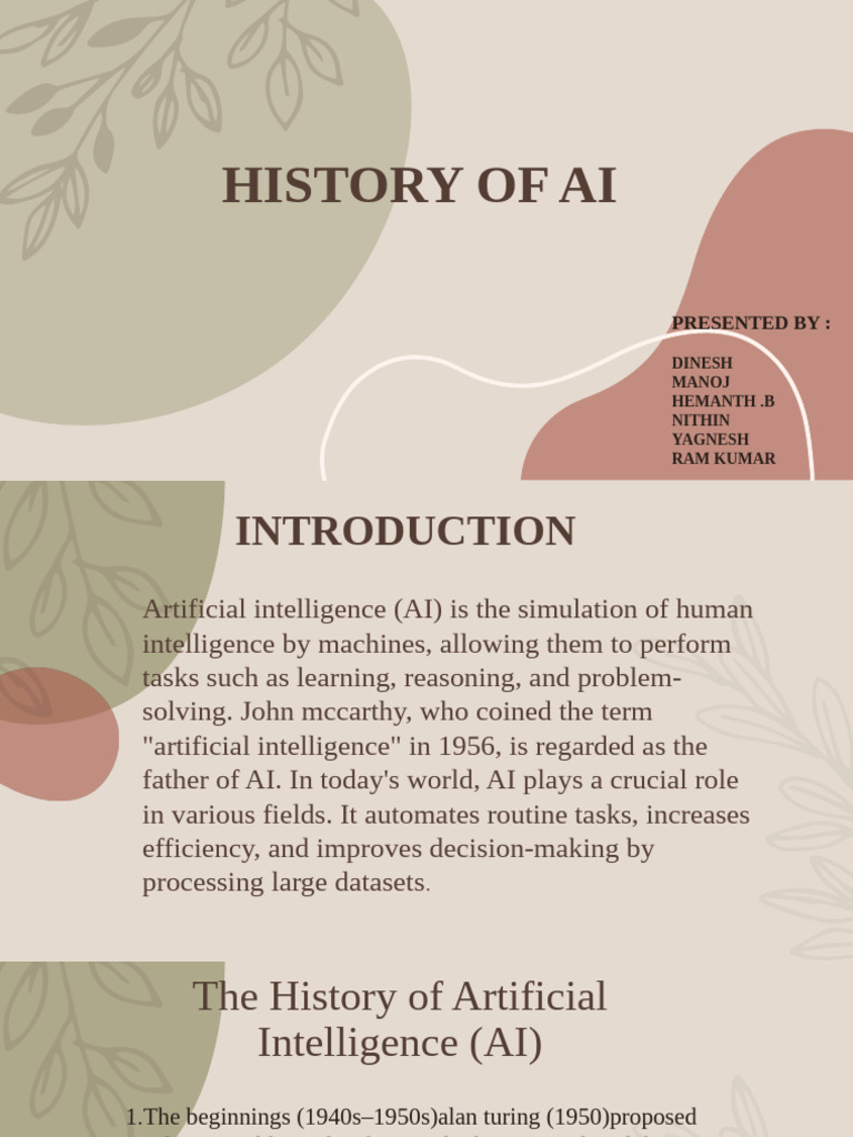 HISTORY OF AI-2 | PDF | Artificial Intelligence | Intelligence (AI ...