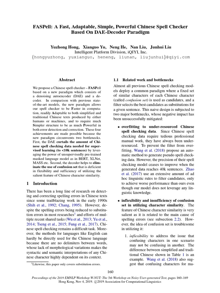 FASPell A fast, adaptable, simple, powerful Chinese spell checker based ...