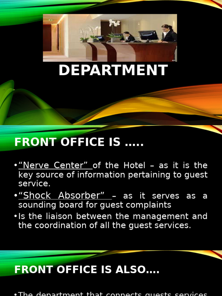 Front Office Operations in Hotels | PDF | Human Resources