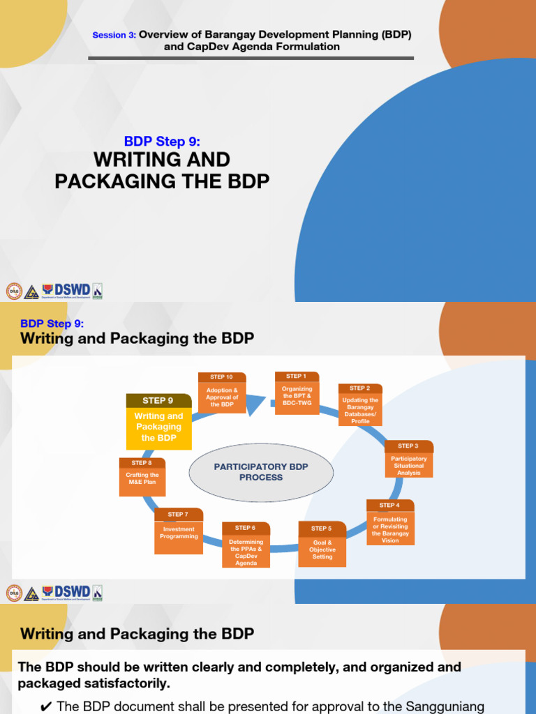 Barangay Development Plan Writing Guide | PDF | Governance