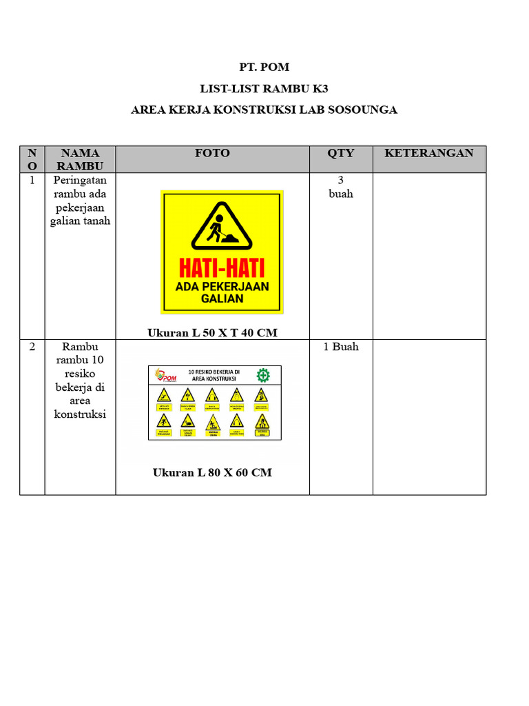 Rambu Lab Sosounga 1 | PDF