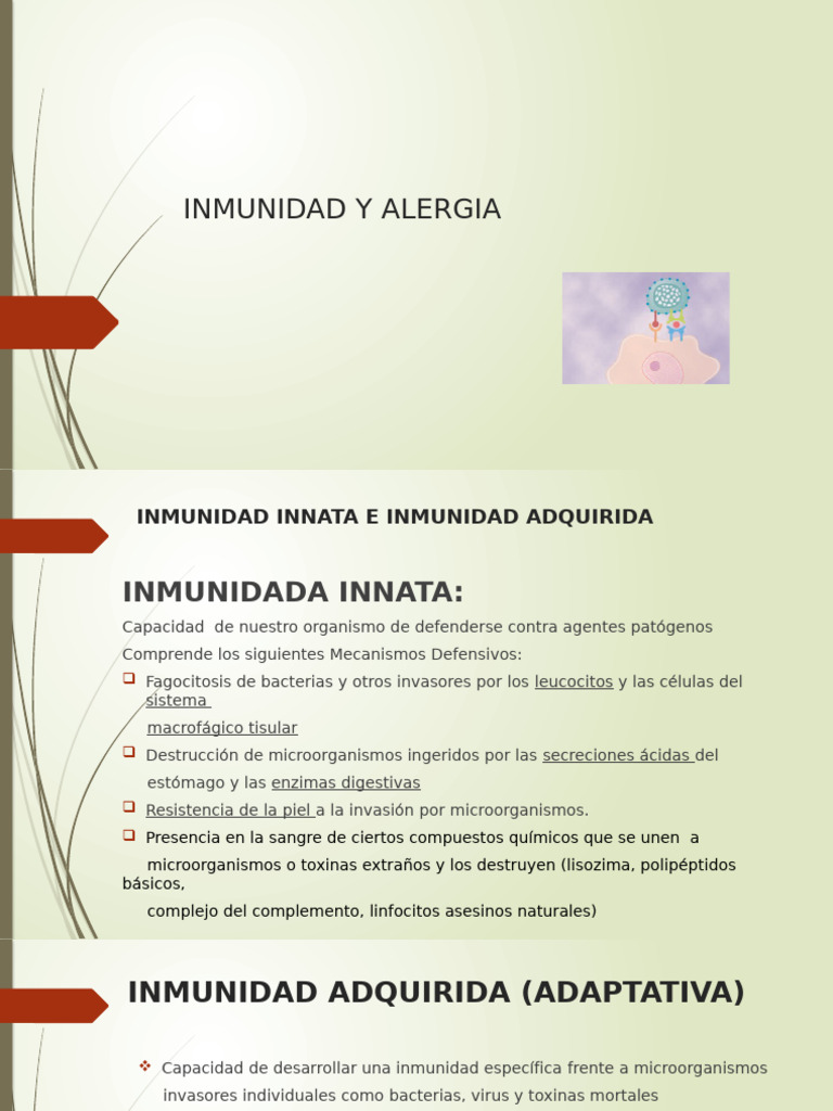 Inmunidad Innata y Adquirida: Claves Esenciales | PDF | Sistema inmune ...