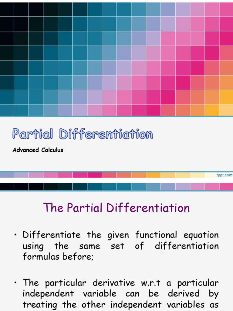 Partial and Total Differentiation | PDF | Derivative | Mathematical Objects