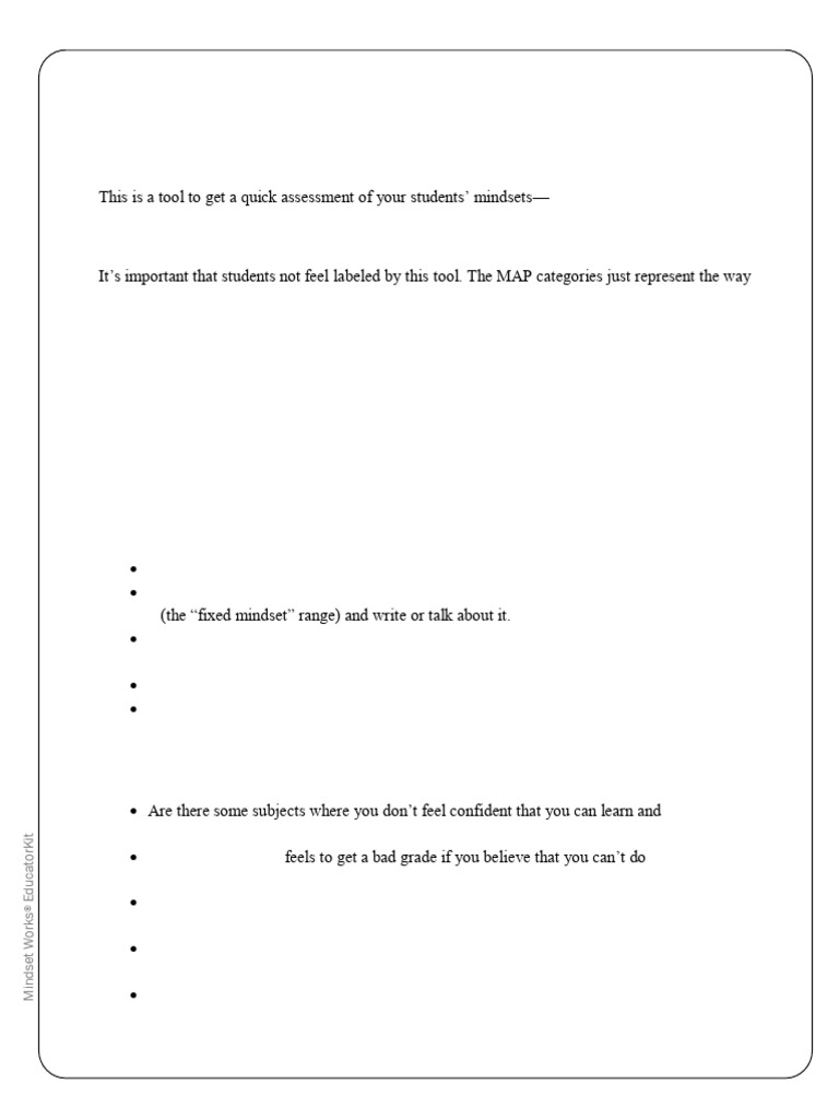 Mindset Assessment Profile | PDF | Mindset | Cognitive Science