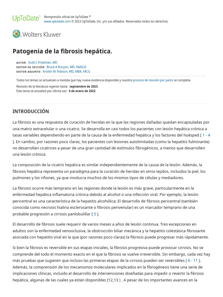 Fisiología de La Fibrosis Hepatica | PDF | Integrina | La matriz ...