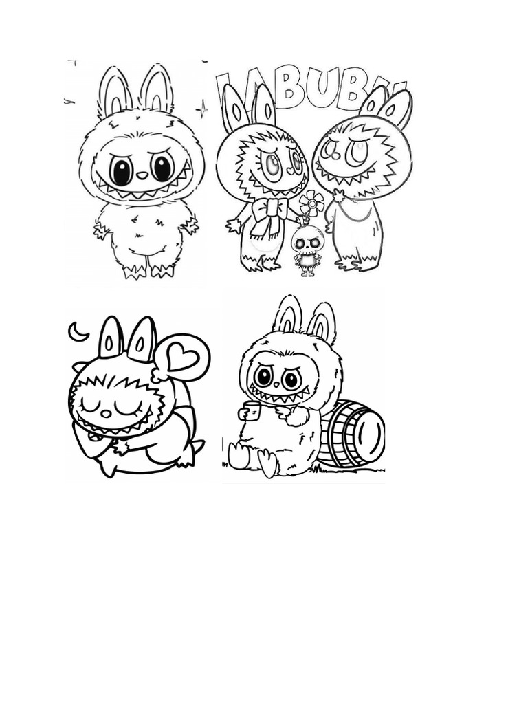 labubu colouring | PDF