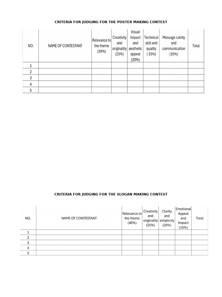 Poster making and Slogan making criteria | PDF
