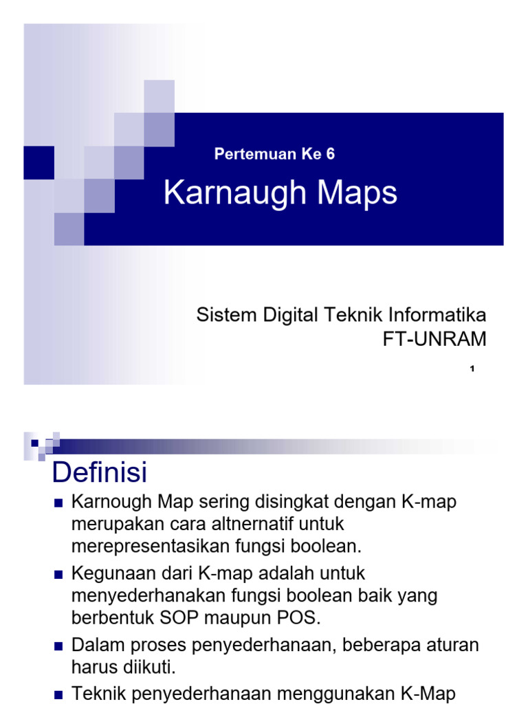 lect06-SisDig_Sistem Karnaugh Map | PDF
