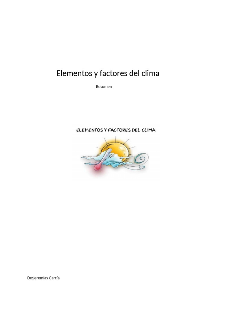 elementos y factores del clima (1) | PDF | Clima | Clima